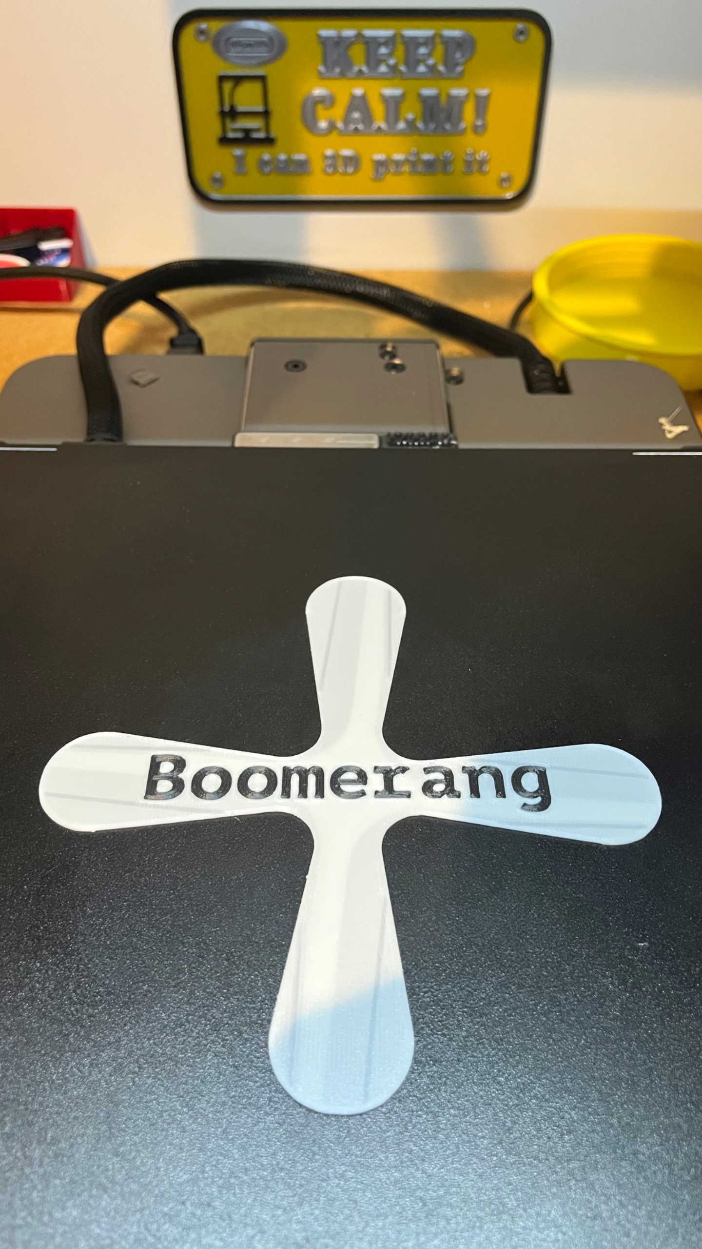 These boomerangs works a treat. I added the text and printed in two ...
