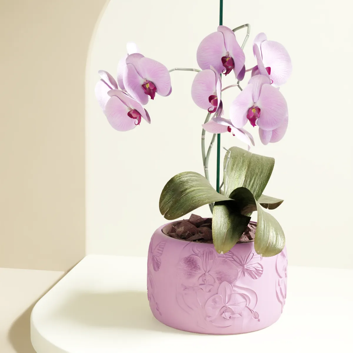 Orchid & Butterfly Relief Pot/Planter/Bowl | 3D models download ...