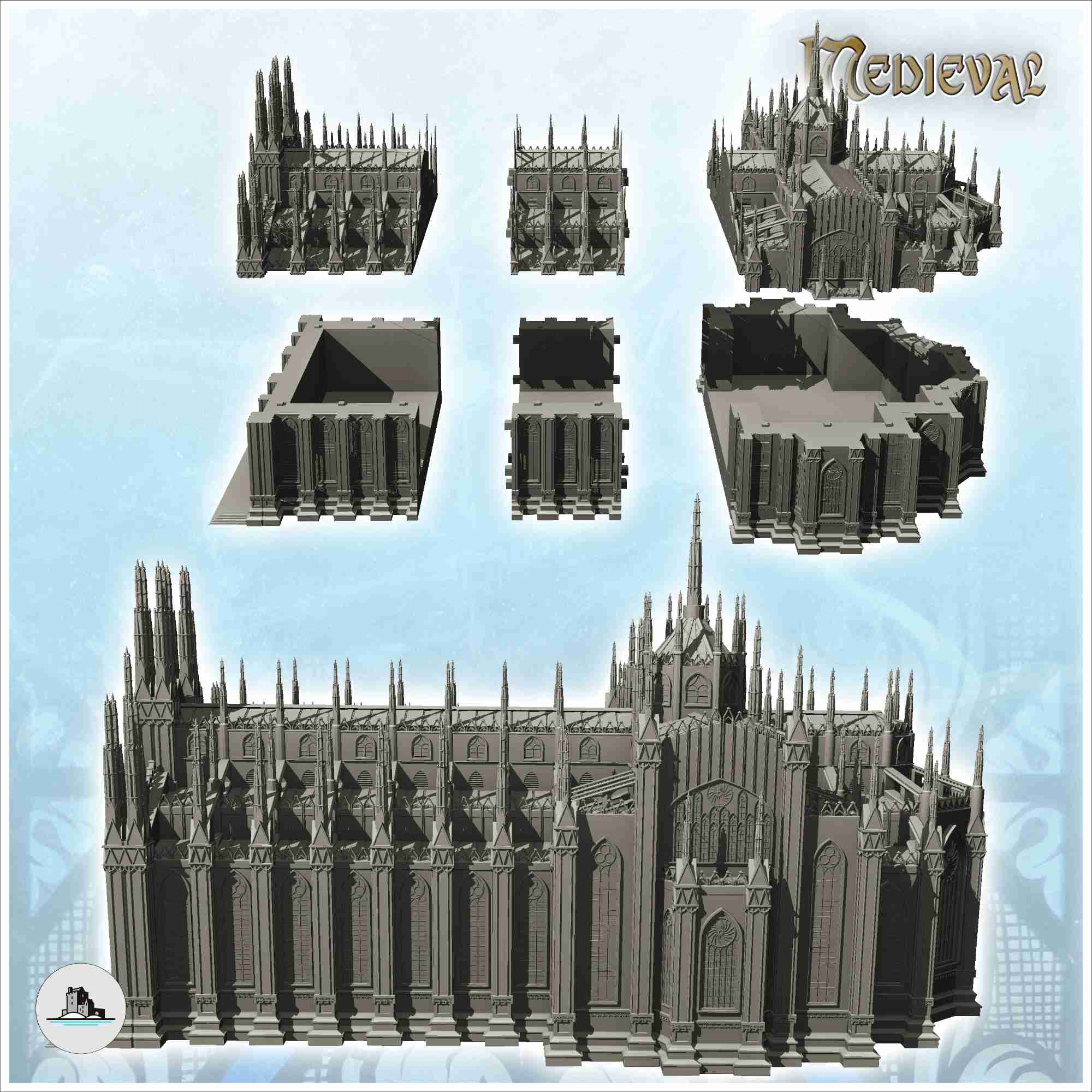 Milan cathedrale - scenery warhammer miniatures ww2 tabletop | 3D ...
