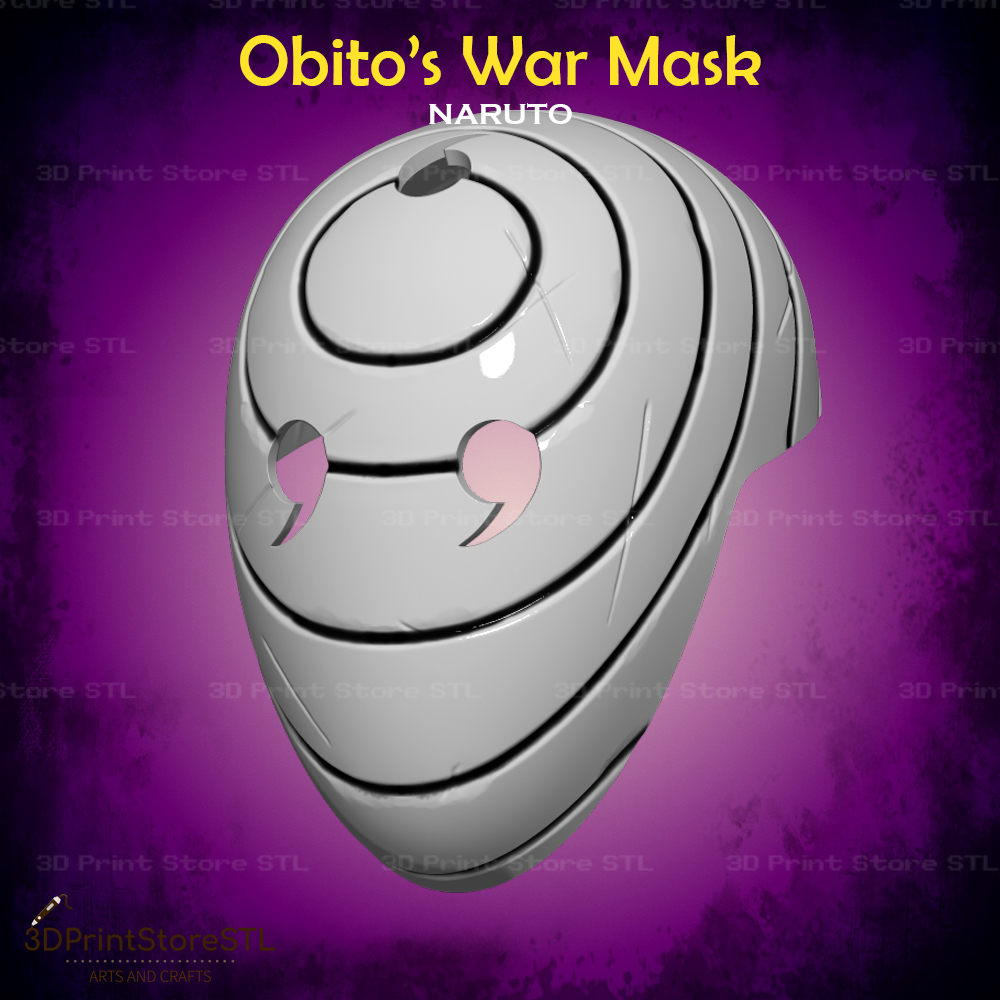 Obito War Mask Cosplay Naruto - STL File | 3D models download ...