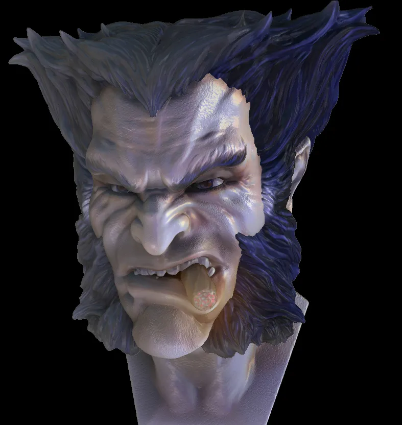 Characters & Creatures STL Download - Logan Wolverine Bustby Danangset
