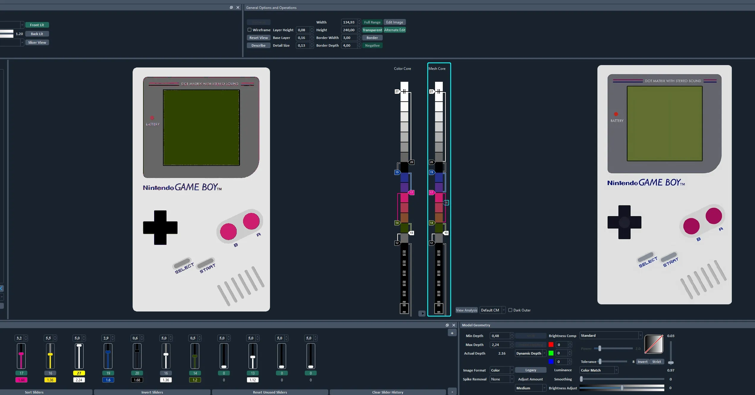 3D Printer Files | 3MF File | Game Boy Hueforge | Creality Cloud