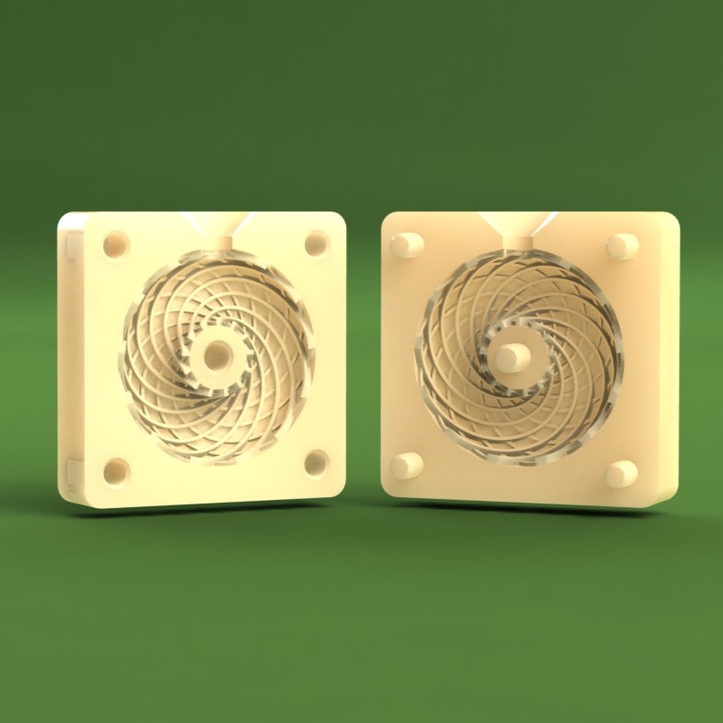 RODIN COIL MODEL SILICONE FORMING - 105 X 105 X 38 mm | 3D models ...