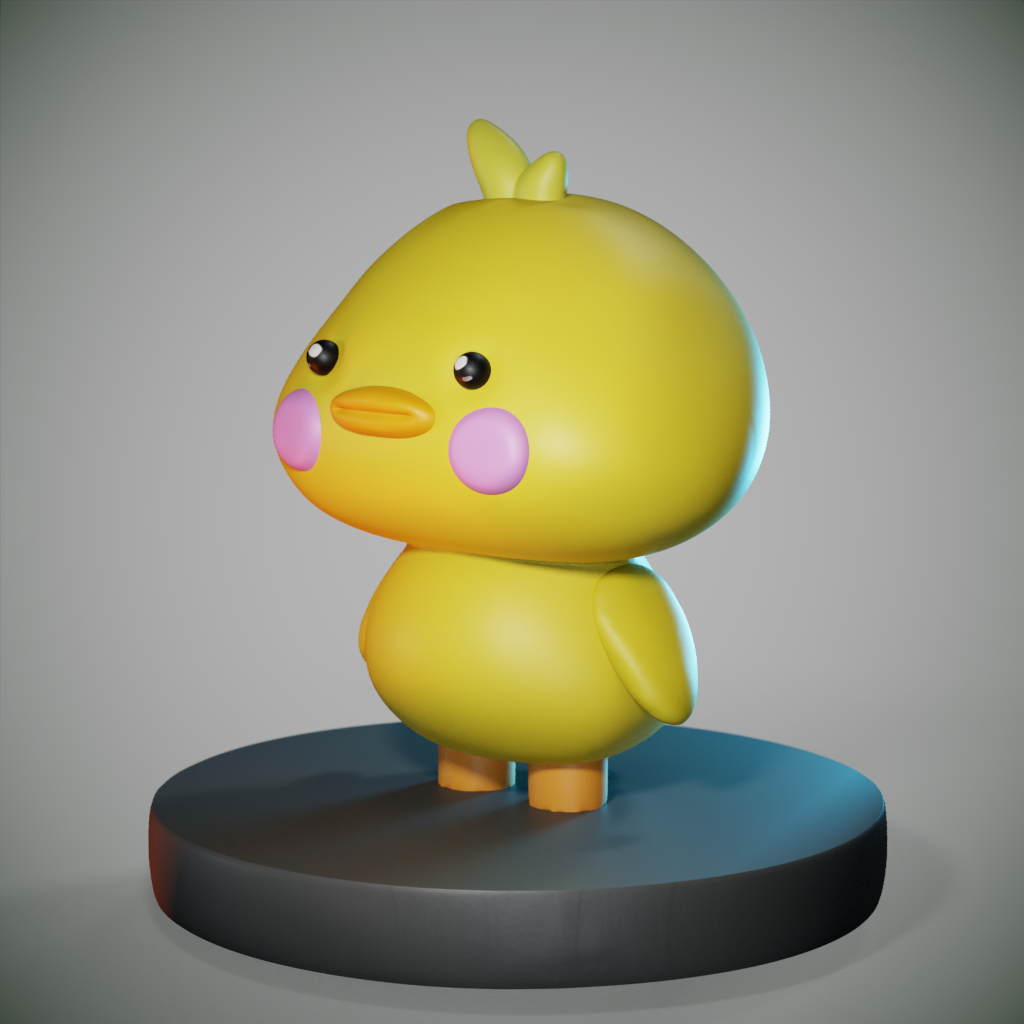 Archivos de impresora 3D | Archivo 3MF | Cute Yellow Duck with Base ...