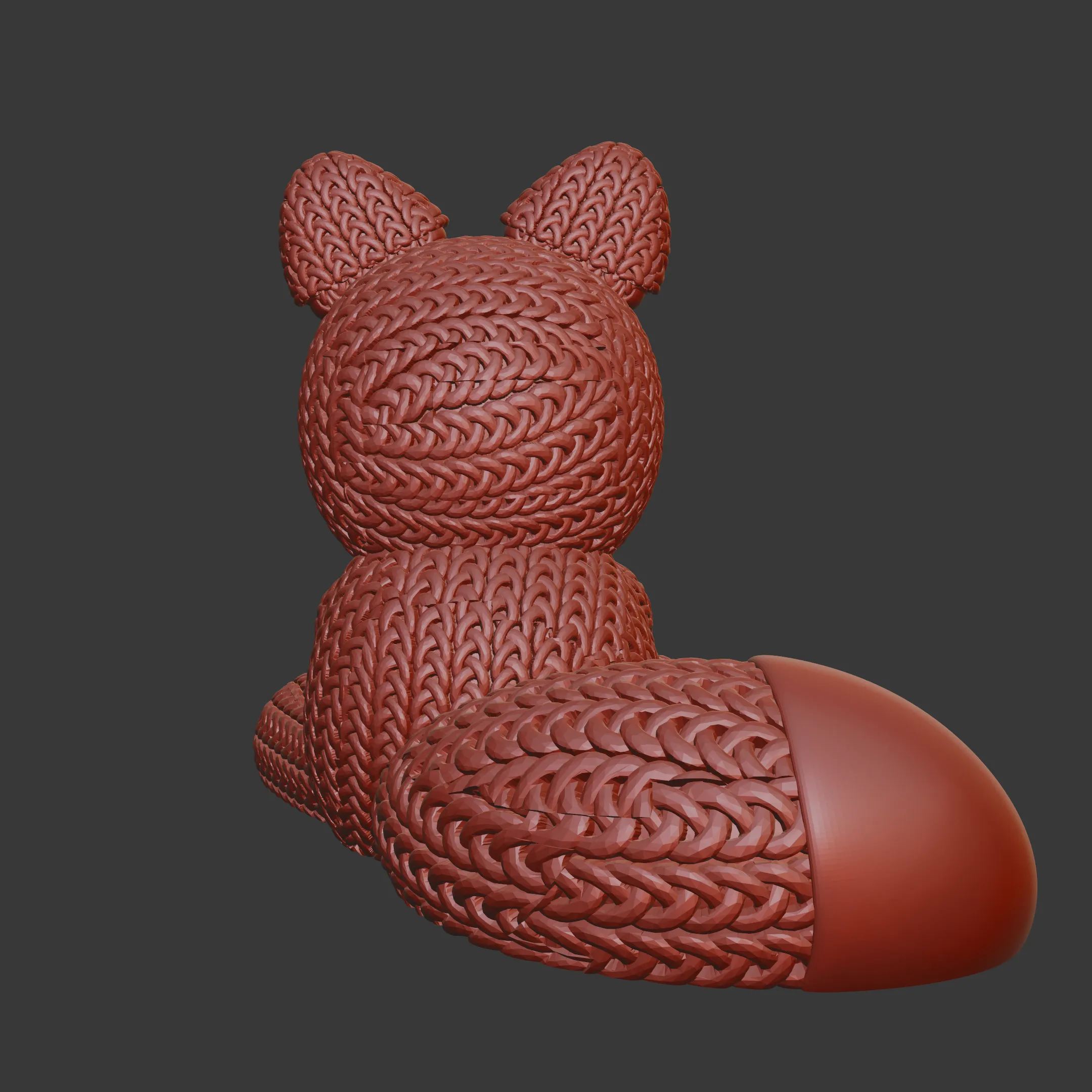 3D Printer Files | 3MF File | knitted Arctic Fox (cute) | Creality Cloud