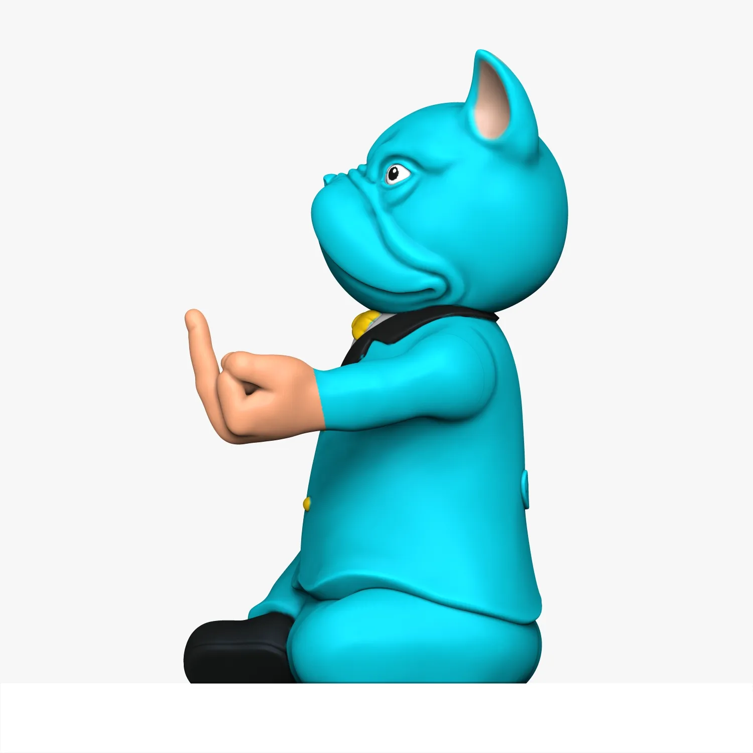 Characters & Creatures STL Download - Middle Finger BullDogby ArtistVN