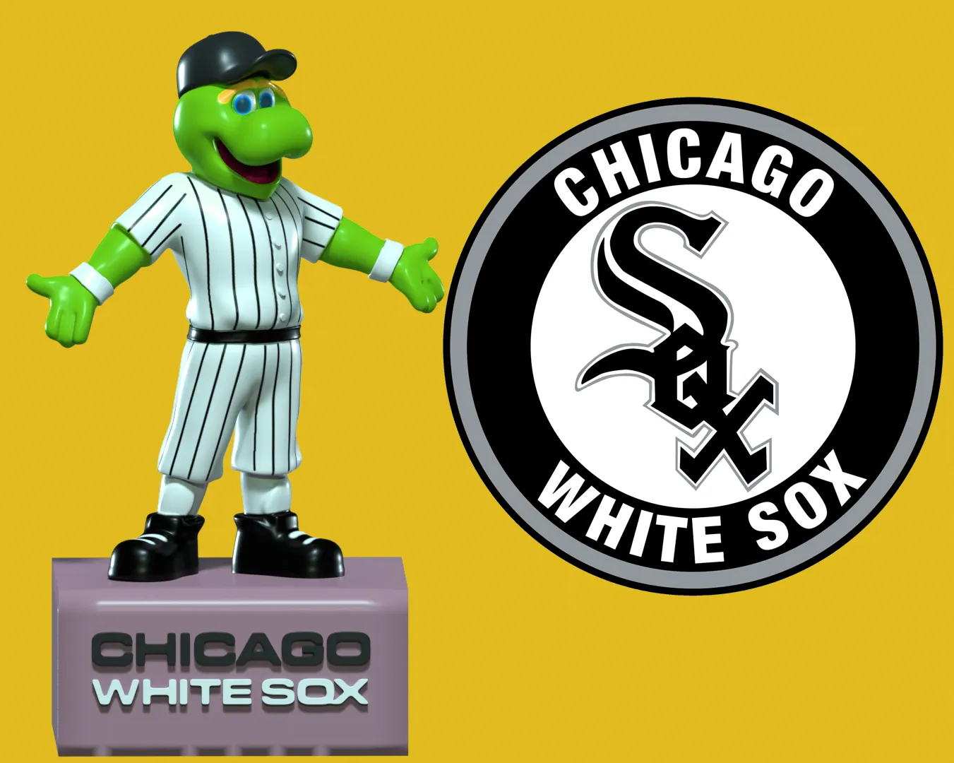 Other STL Download - MLB - Chicago White Sox mascot statue - 3d Printby ...