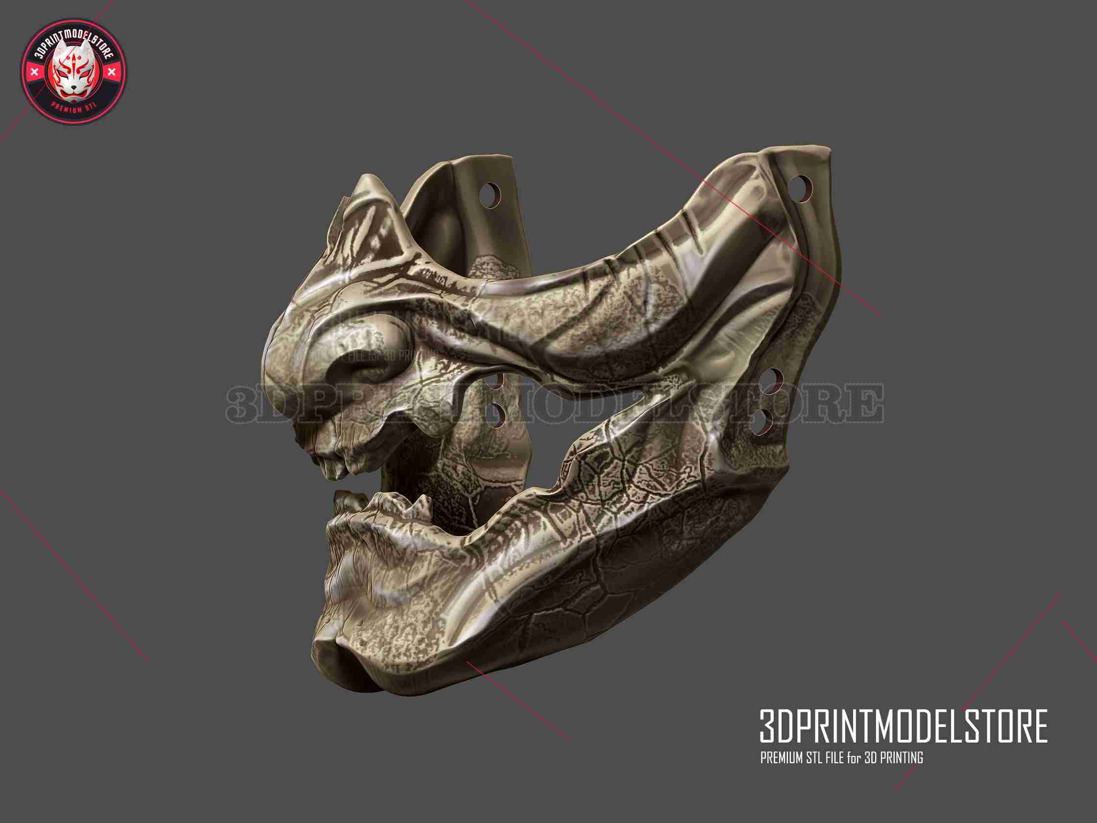 Ghost of Tsushima Skeletal Mask - Japanese Oni Samurai Mask | 3D models ...