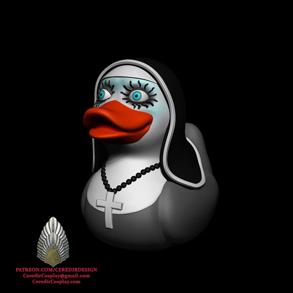 Other STL Download - The Nun Duck 3D DIGITAL DOWNLOADby CeredirDesign