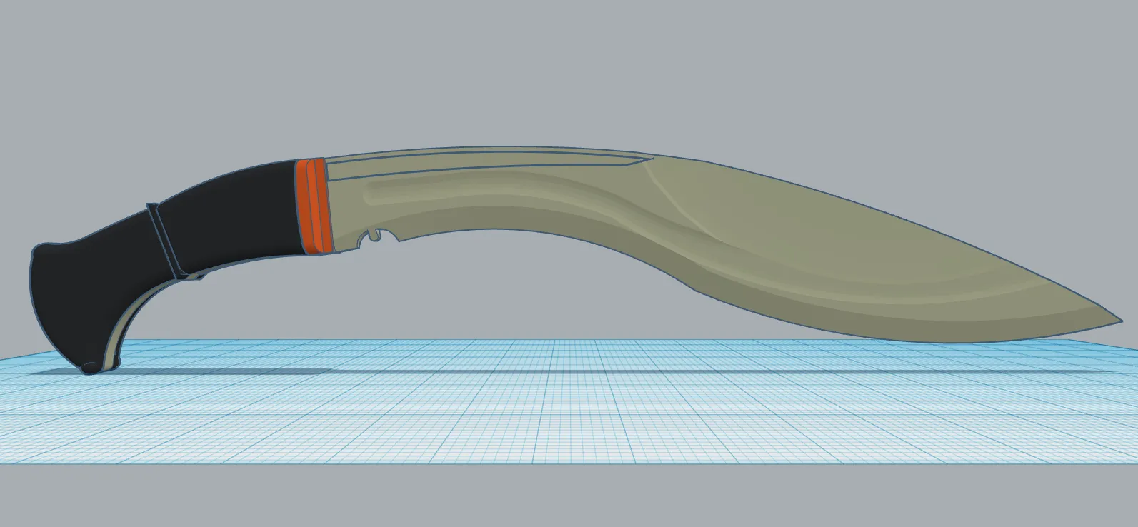 3D Printer Files | 3MF File | 19 Inch Groove Khukuri | Creality Cloud
