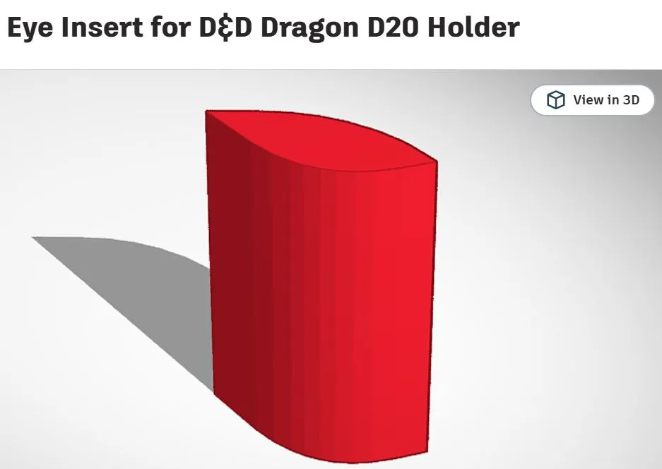 Free Board Games & Card Games STL Download - Dragon Eye Insertby PrintJMS