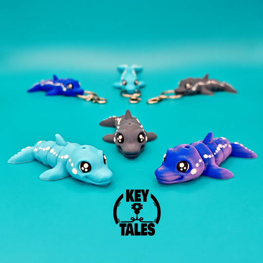 Other STL Download - The Dolphin (flexi - keychain - magnet - mini)by ...