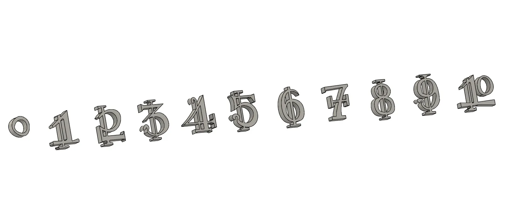 3D Printer Files | 3MF File | Gothic numbers | Creality Cloud