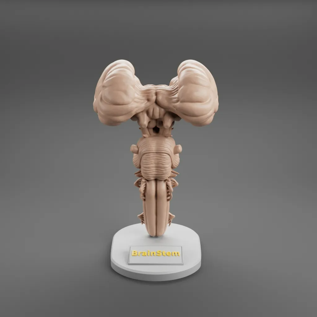 Other STL Descarga - Brain Stem anatomy For 3D printing - Mansoure Elamilk