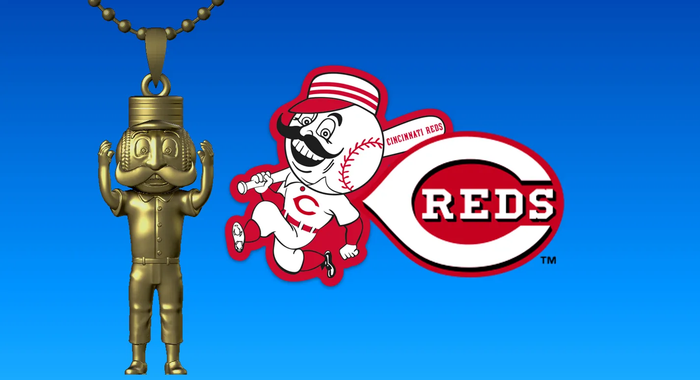 Sculptures & Artworks STL Download - Necklaces Mr Redlegs - Cincinnati ...