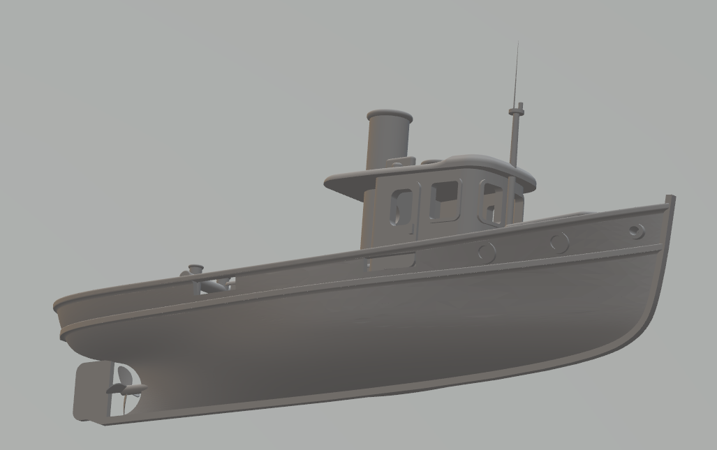 Vintage Tiny Steam Tugboat | 3D models download | Creality Cloud