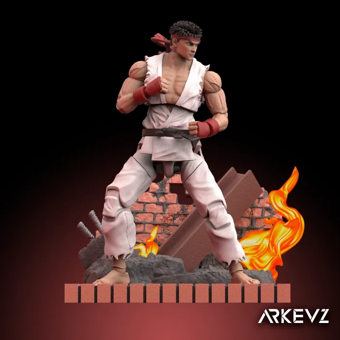 Characters & Creatures STL Download - Action Figure Ryu Street ...