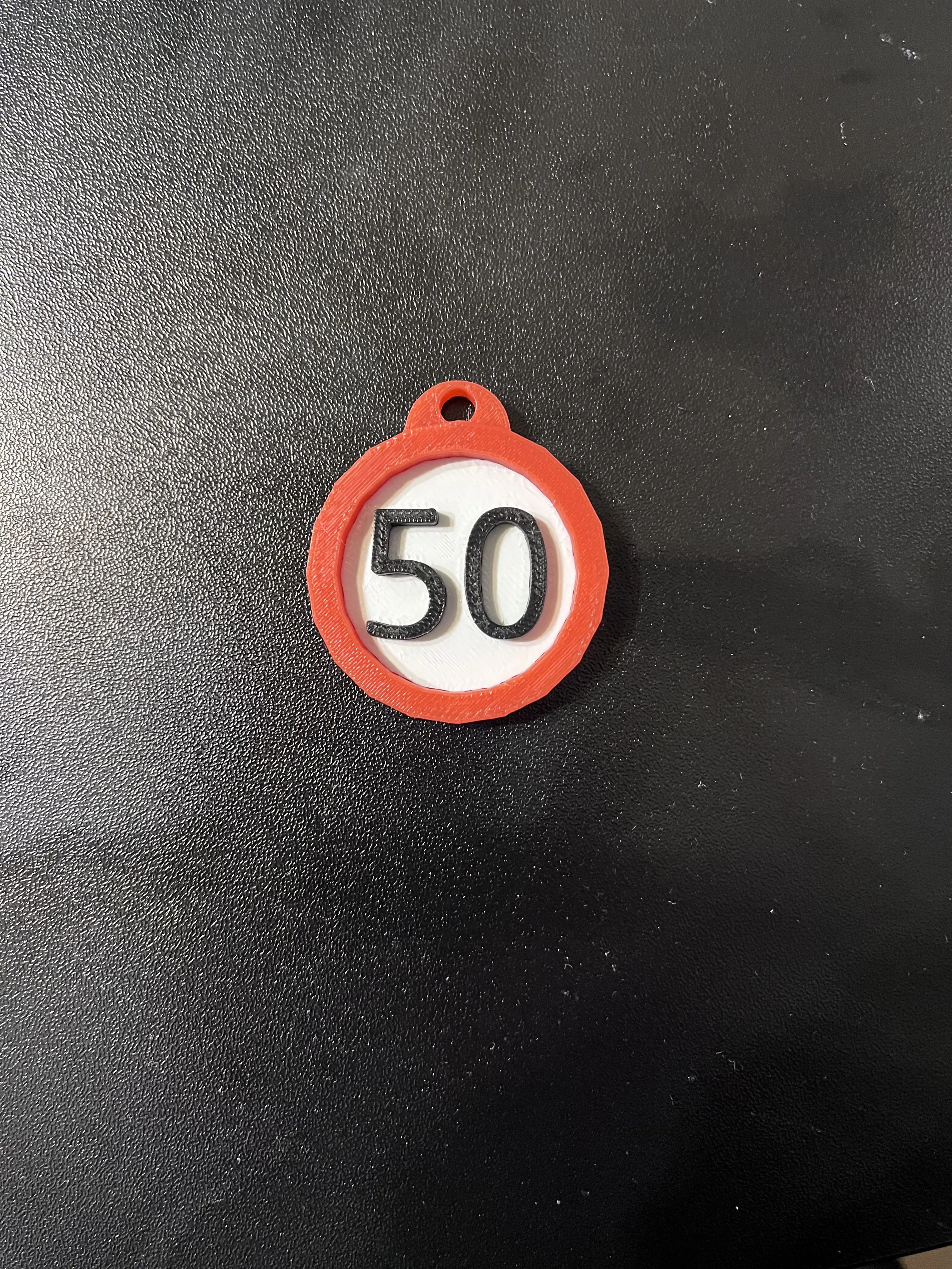 3D Printer Files | 3MF File | European Speed Limit 50 Keychain ...