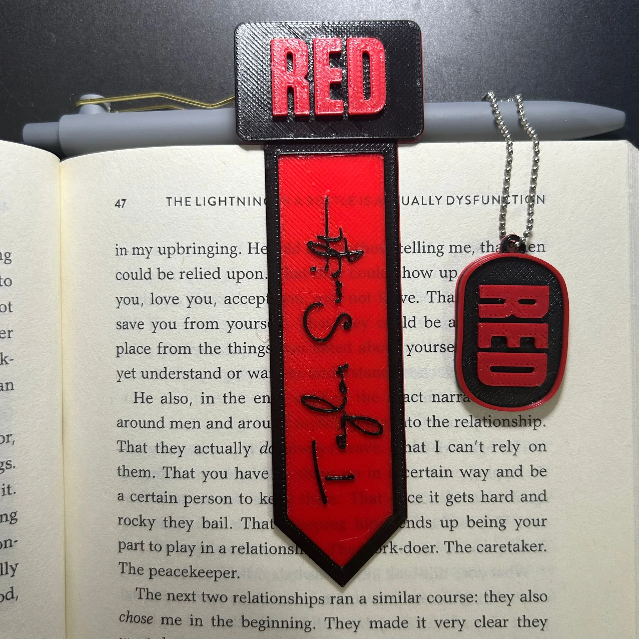 Other STL Download - Taylor Swift - RED Bookmark & Keychainby Daniu