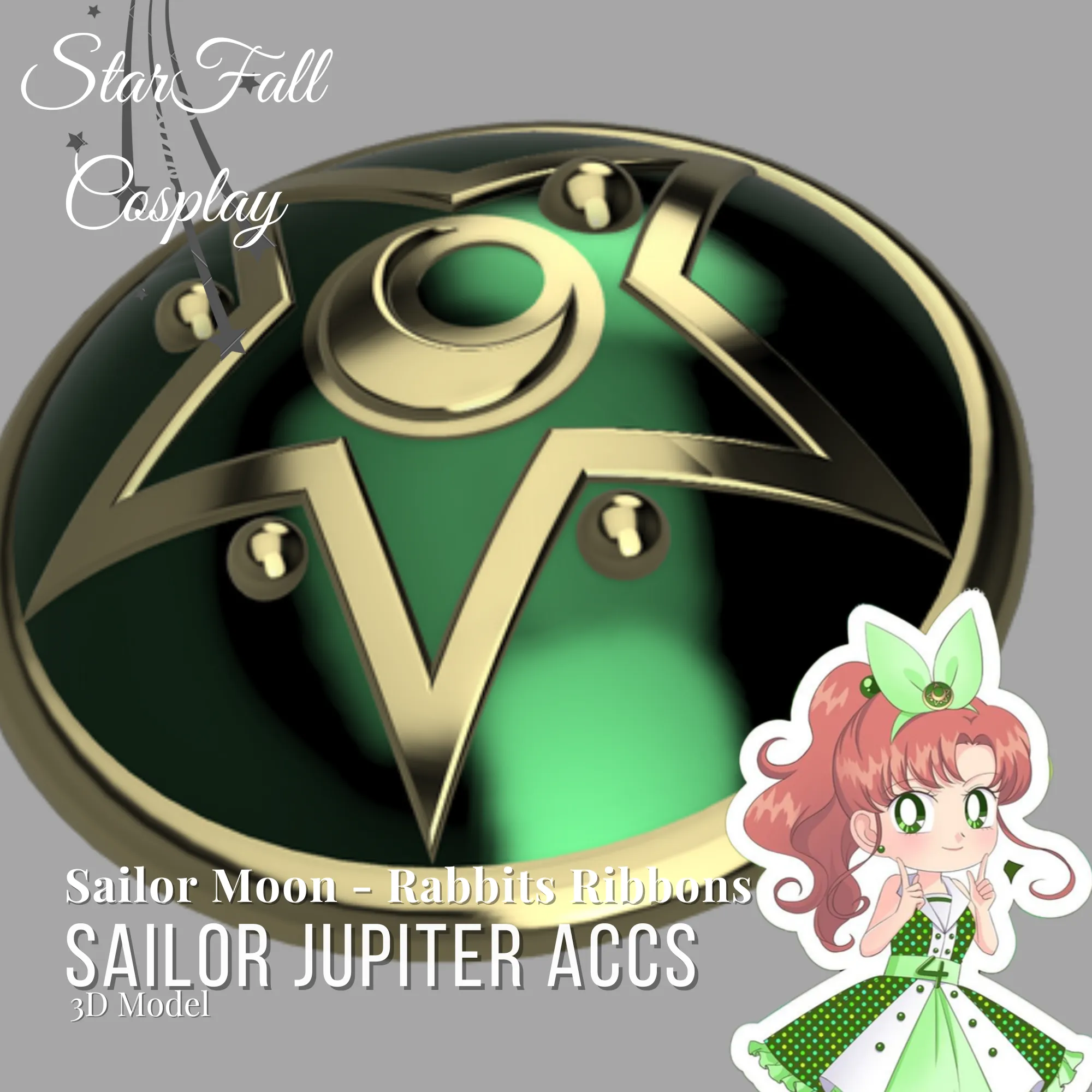 Cosplay STL Download - Jupiter Rabbit Ribbon Cosplay Accessoriesby ...