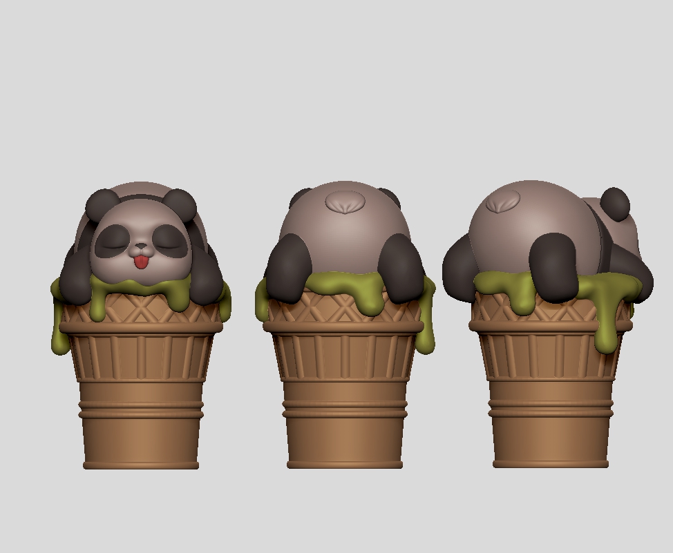 Panda Ice Cream | 3D models download | Creality Cloud