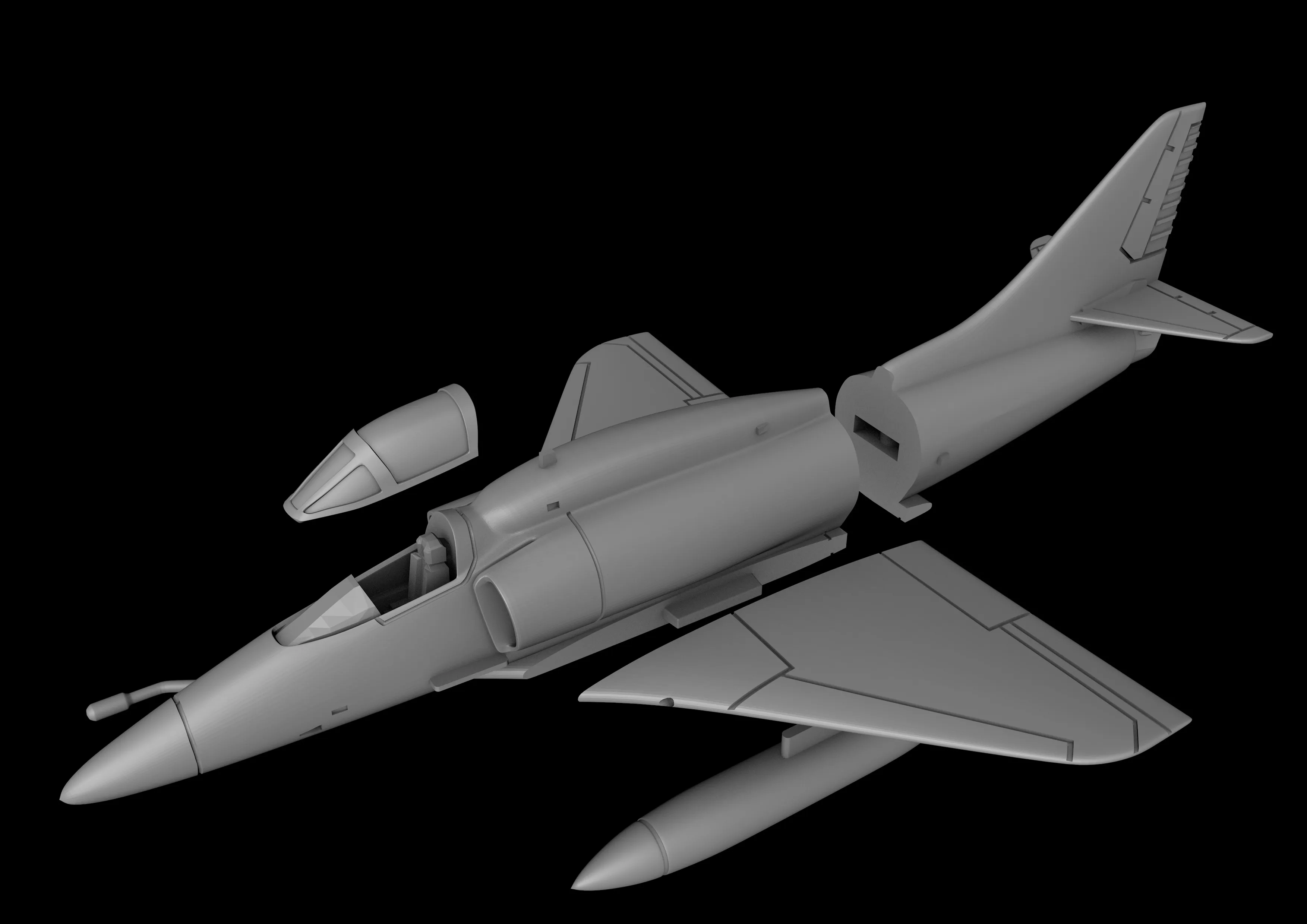 Drones & Aircraft STL Download - A4E Skyhawk Scale 1:72 Printable Stl ...