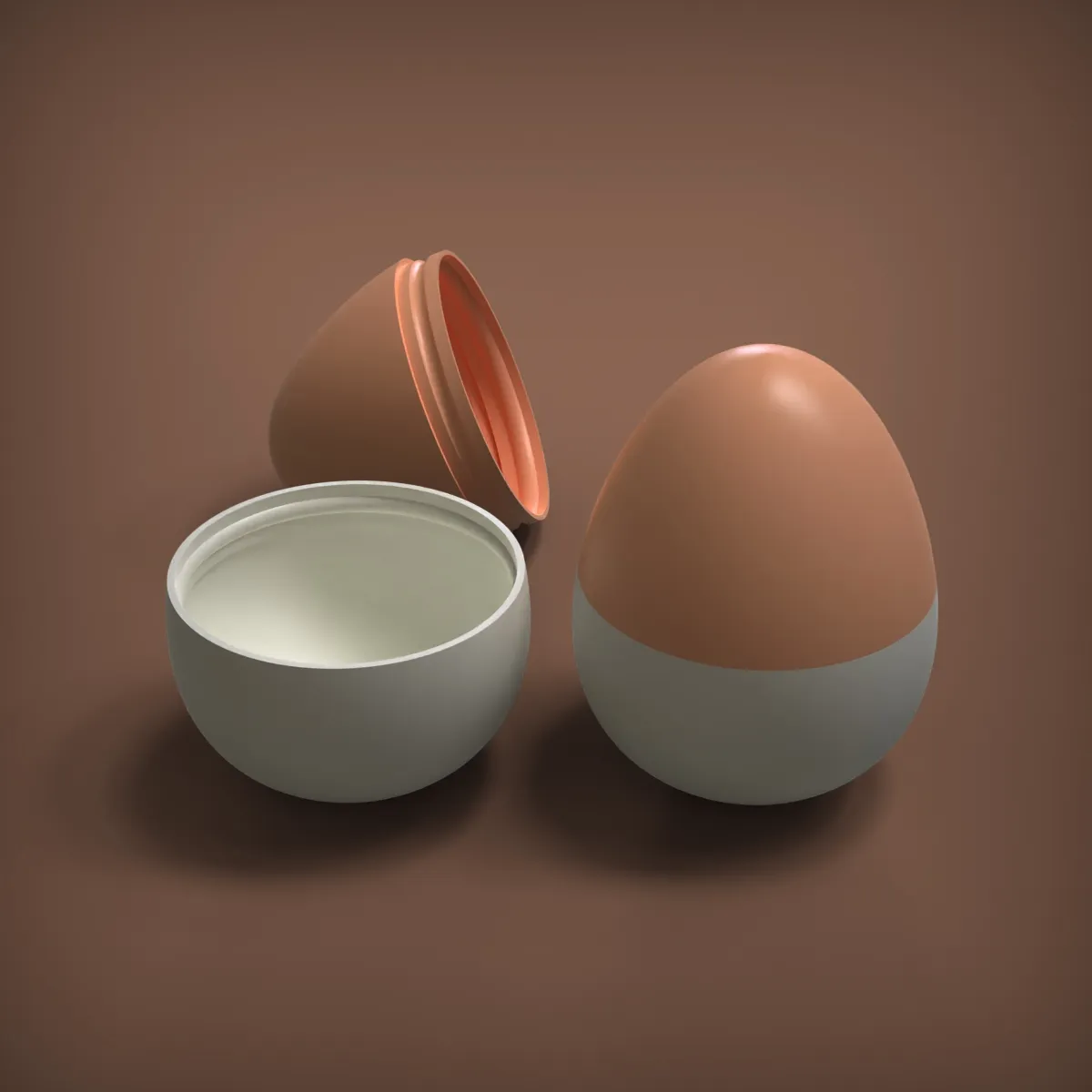 Home Decorations & Ornaments STL Download - Egg Shaped Containerby Furqan03