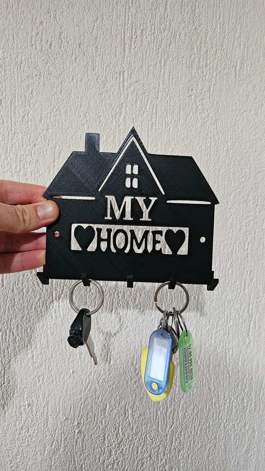 Household STL Descarga - My Home Keychain-Wall Mounted - NFR3D