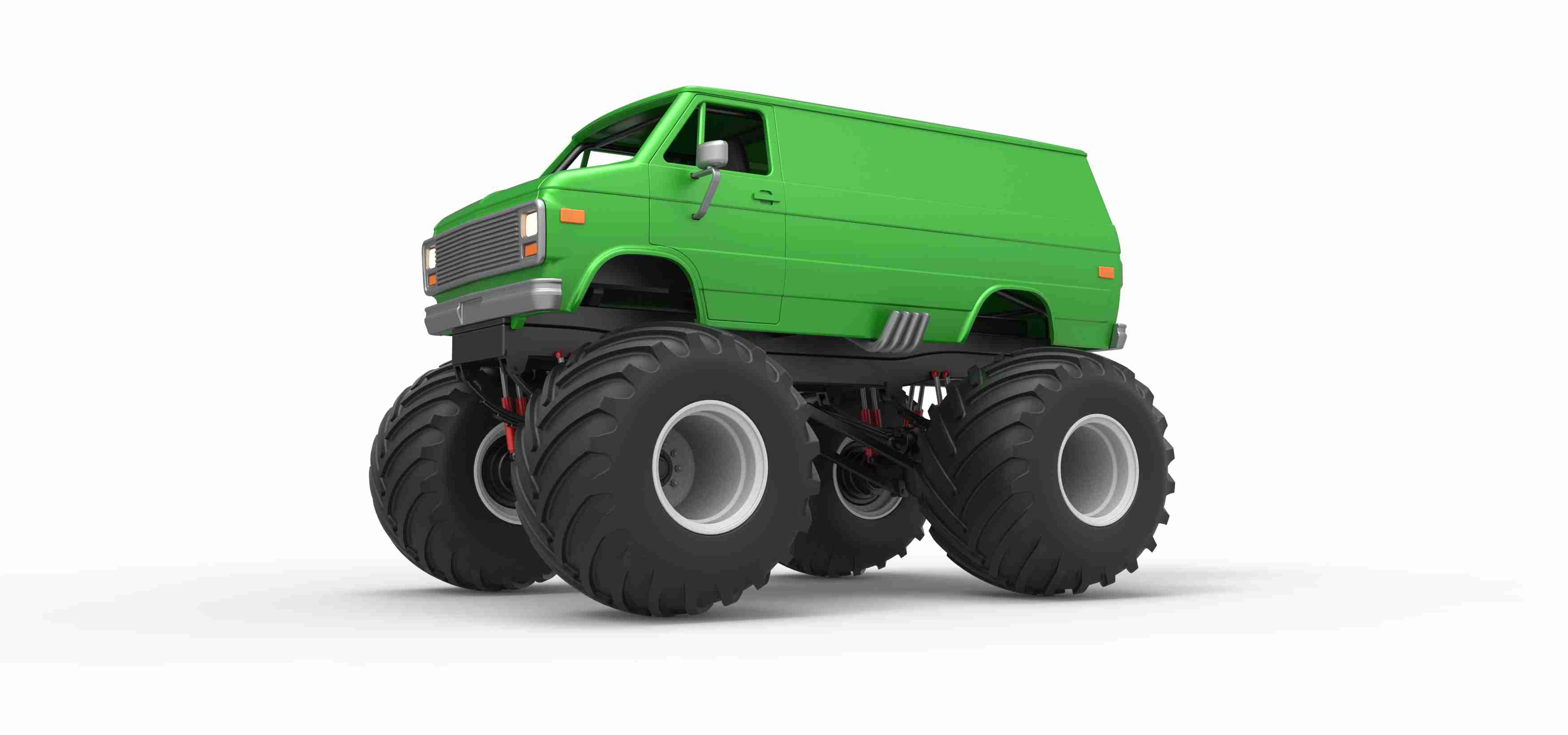 Monster Truck Van Scale 1:25 | 3D models download | Creality Cloud
