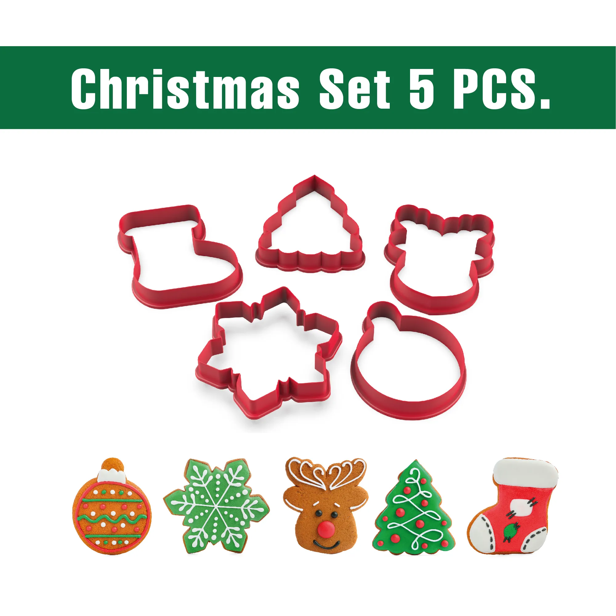 Other STL Download - Christmas Cookie Cutter Set (5 PCS), Festive ...