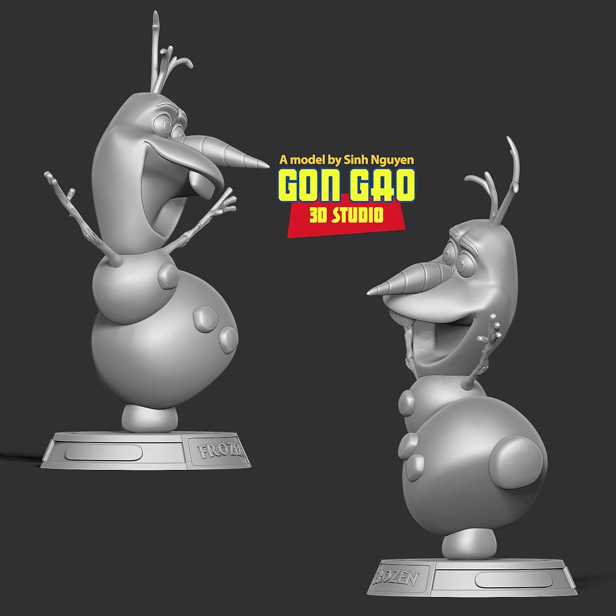 Olaf is happy | 3D models download | Creality Cloud