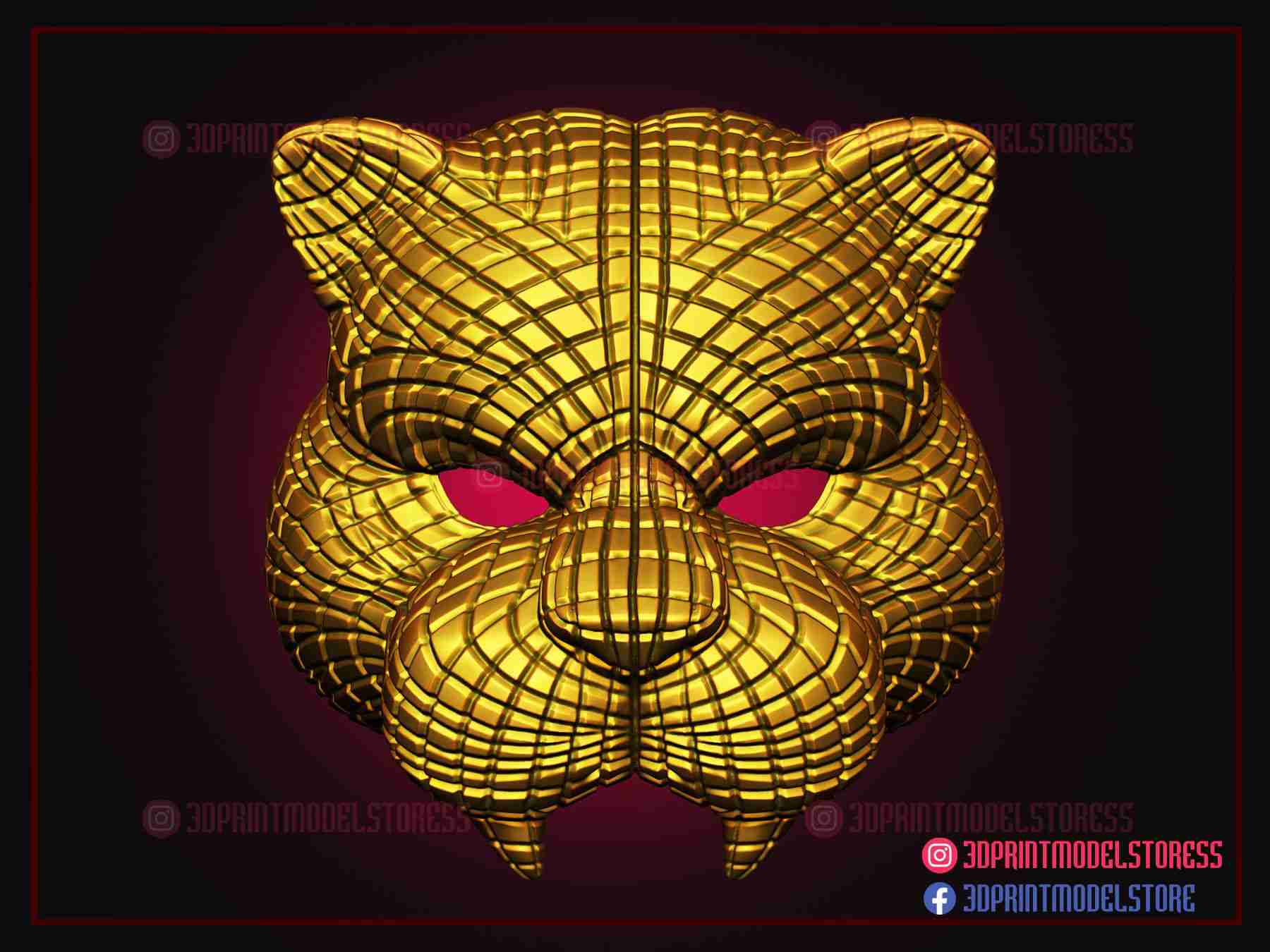 Squid Game Mask - Squid Game Tiger Vip Mask | 3D models download ...