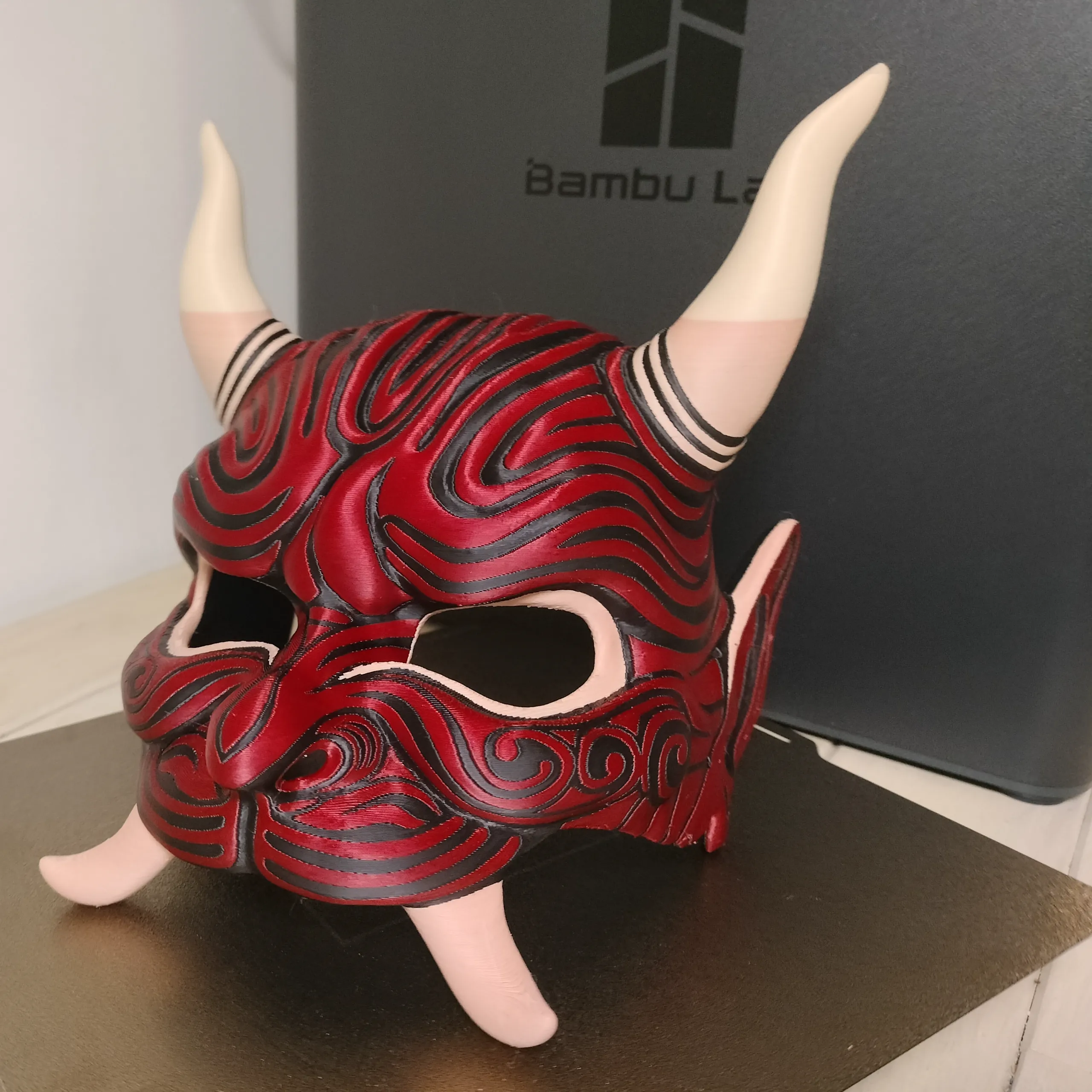 Cosplay STL Download - Oni Mask 2 Multicolorby Bacterio Desing3D
