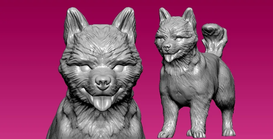 Tsuki Dog model - 3D print | 3D models download | Creality Cloud