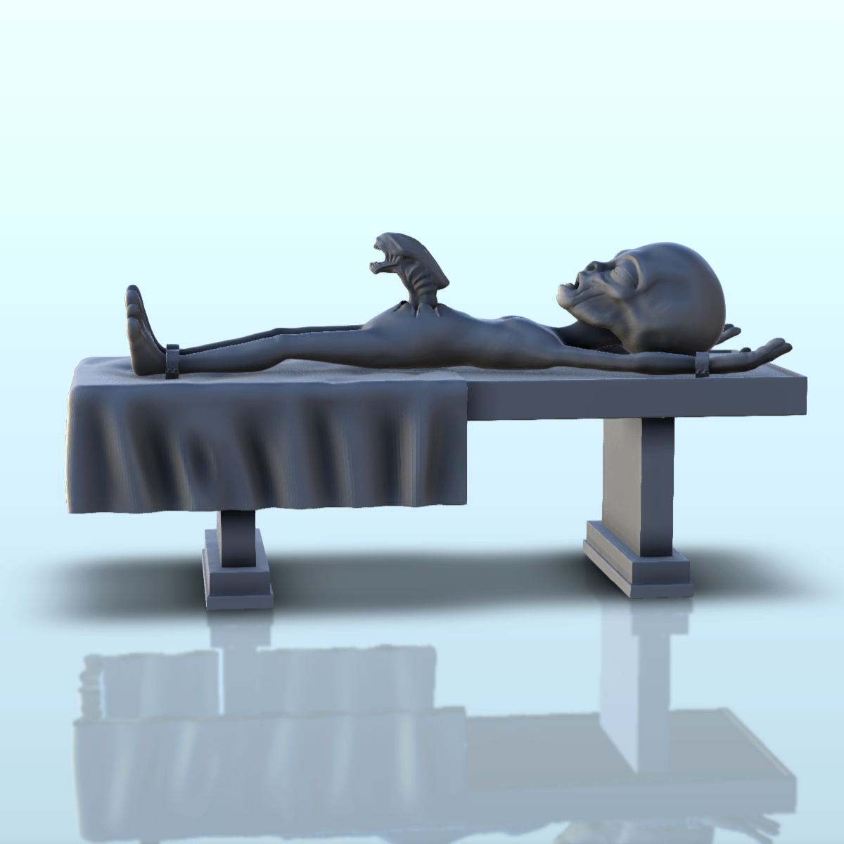 Alien on operating table with baby-alien (11) (+ pre-support | 3D ...