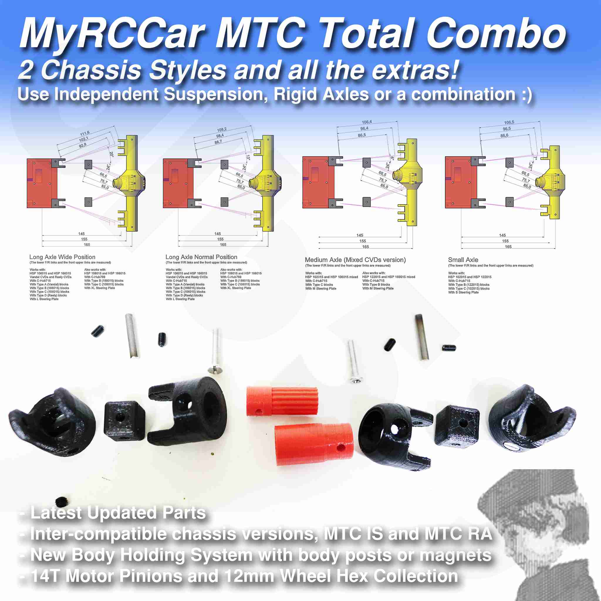 MyRCCar MTC Total RC Chassis for 1/10 Monster Crawler RC Car | 3D ...