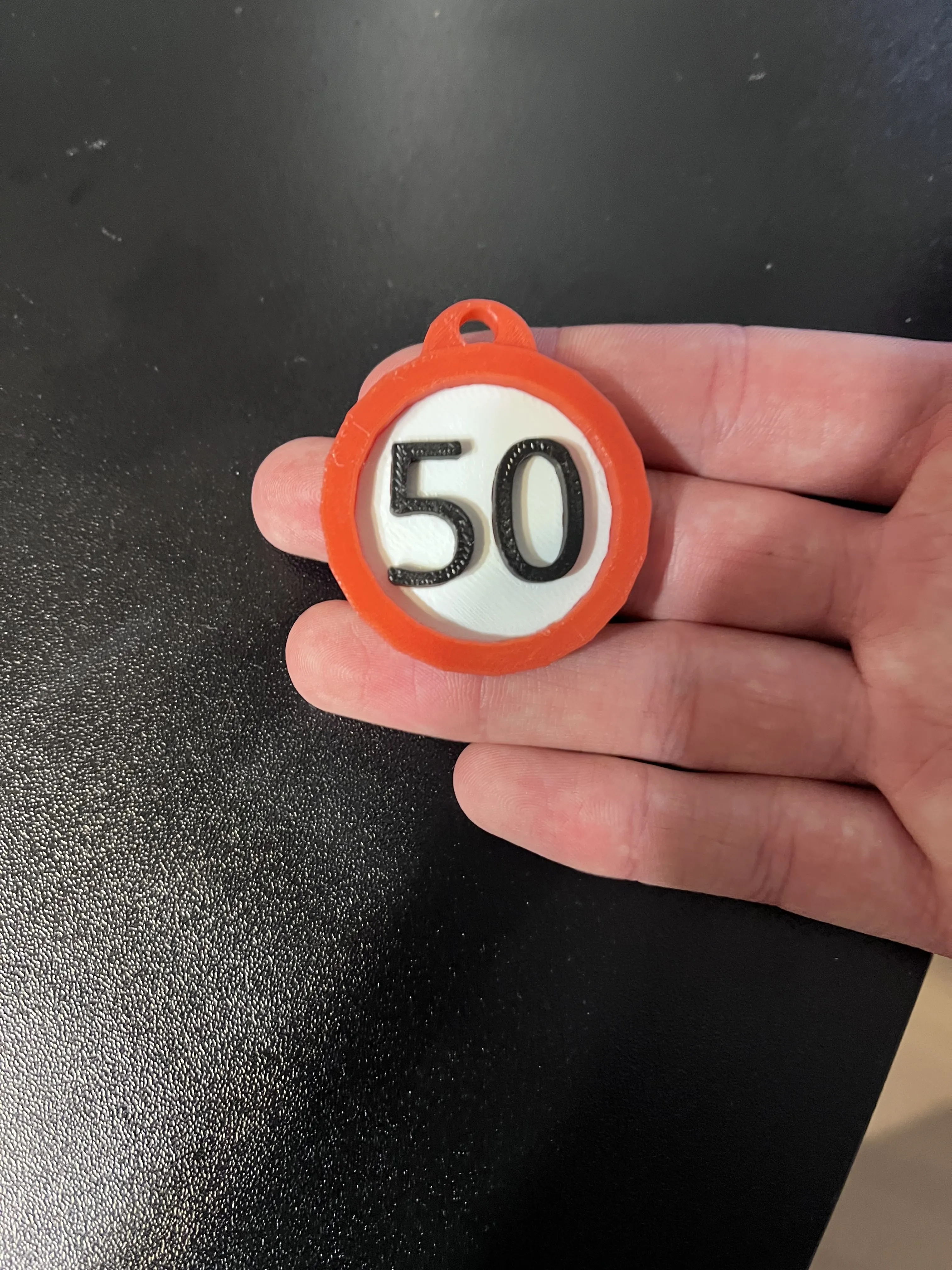 3D Printer Files | 3MF File | European Speed Limit 50 Keychain ...