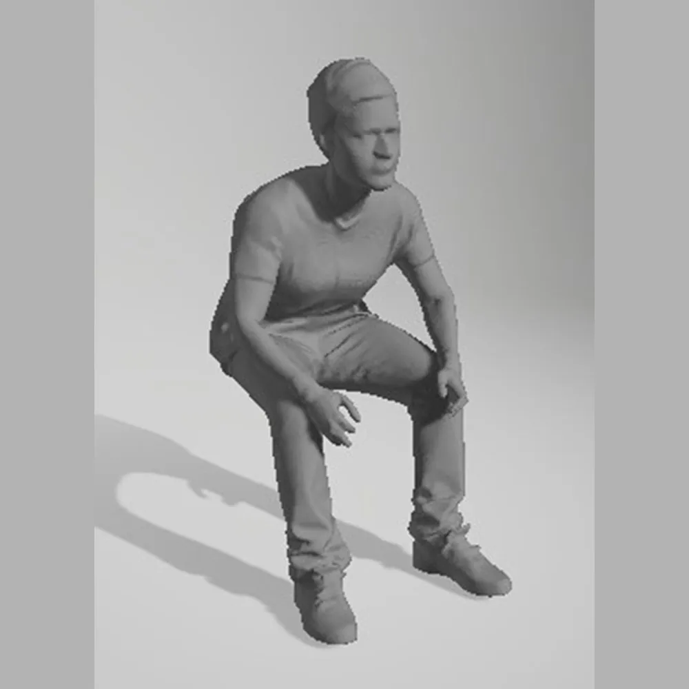 Characters & Creatures STL Download - man seating 02by xhobby1