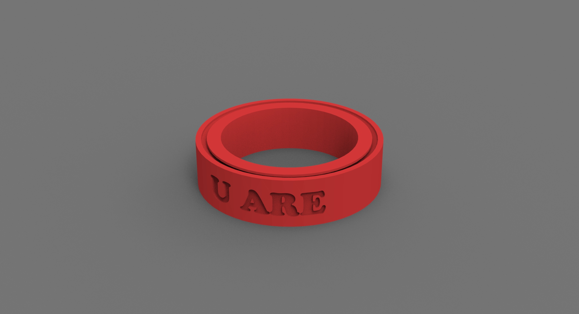 fidget ring "u are my love" | 3D models download | Creality Cloud