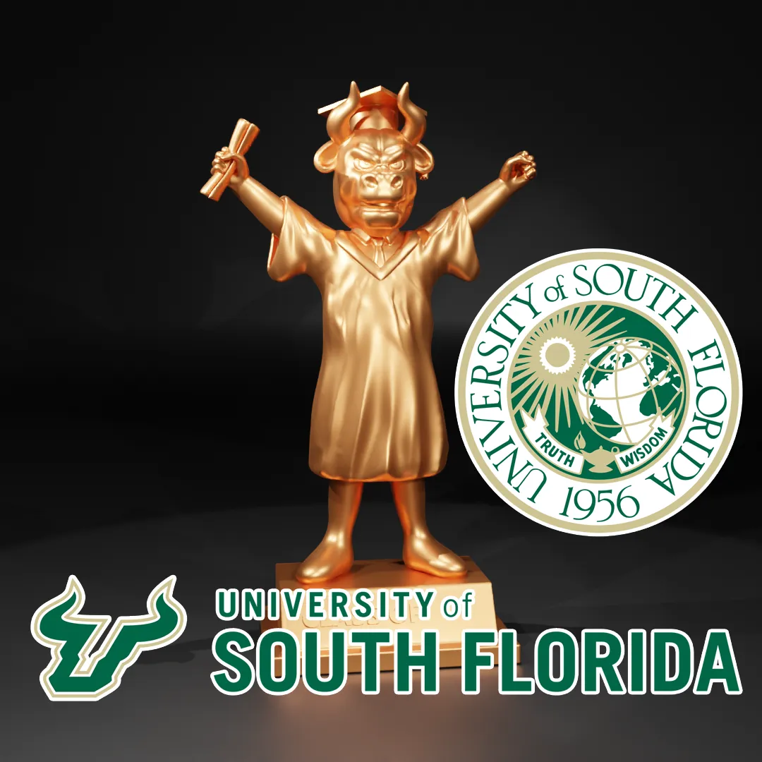 Other STL Download - GRADUATION MASCOT UNIVERSITY OF SOUTH FLORIDA - 3D ...