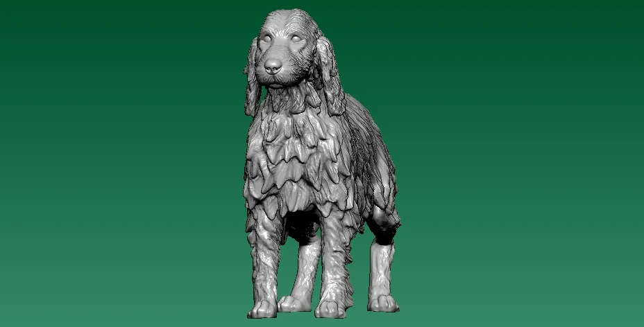 Characters & Creatures STL Download - Cocker spaniel Dog - statue - 3D ...