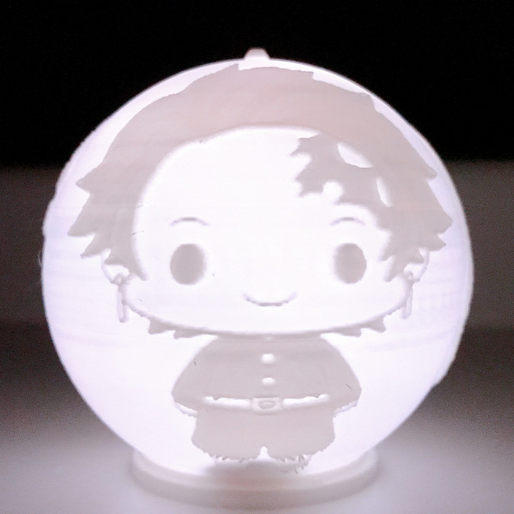 Lithophane Voice-activated sensor light-浮雕聲控感應燈_鬼滅之刃 | 3D modeller ...