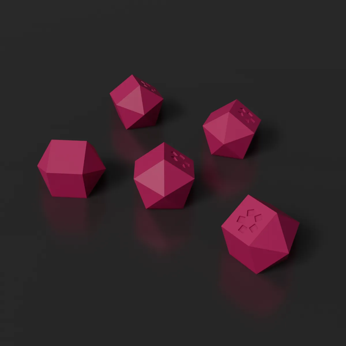 Board Games & Card Games STL Download - 5 stone game "Pentagon"by ...