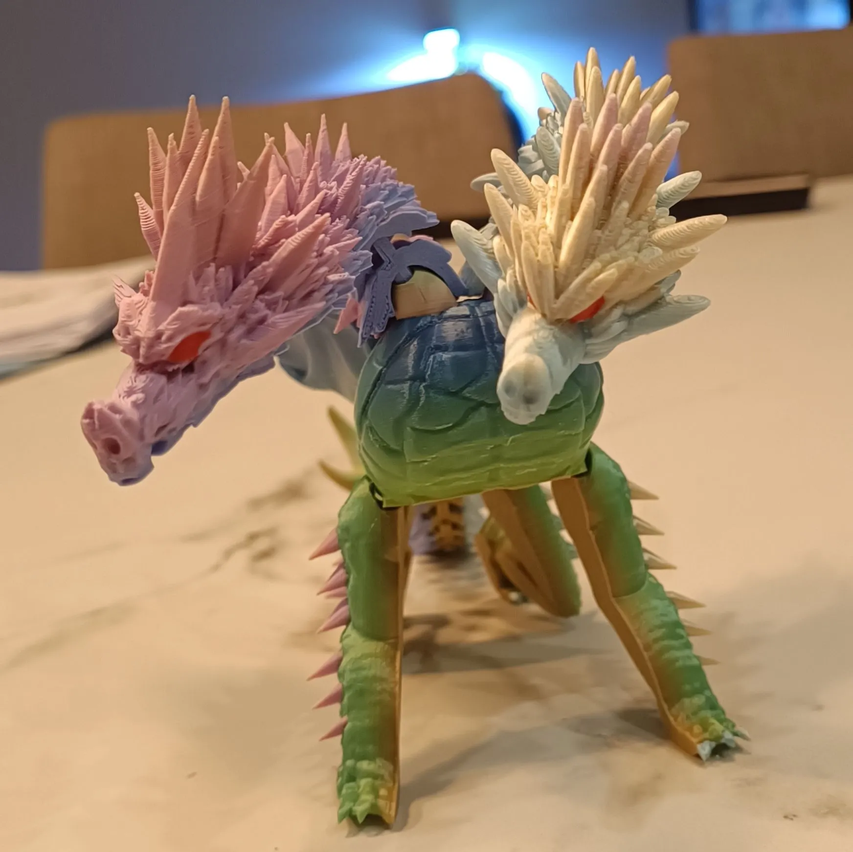 3D Printer Files | 3MF File | Realistic articulated 2-headed dragon ...