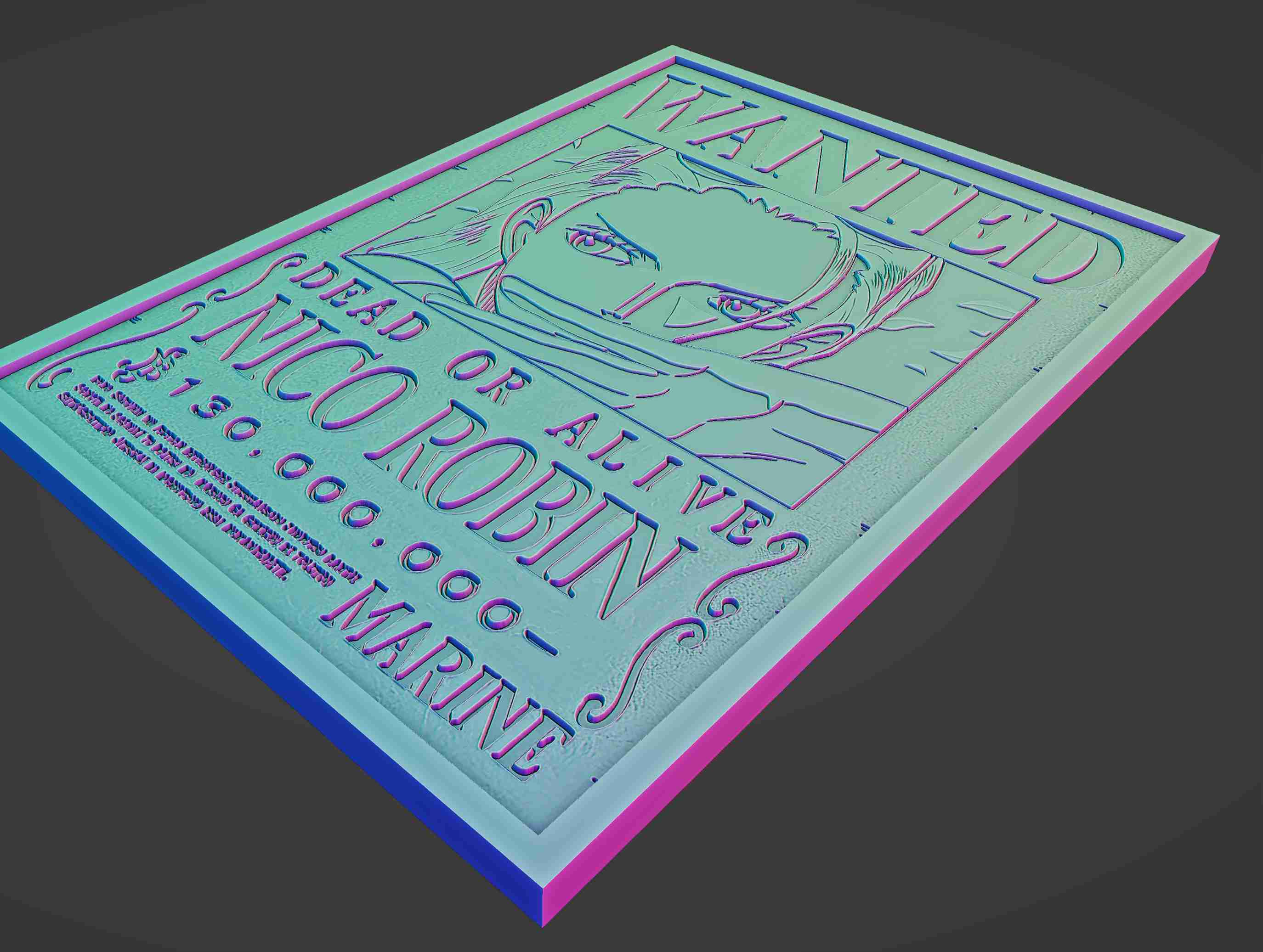 NICO ROBIN WANTED POSTER - ONE PIECE | 3D models download | Creality Cloud
