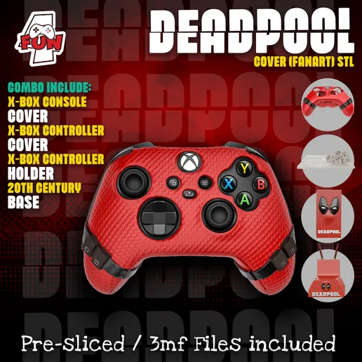 Other STL Download - X-BOX DeadPool - Controller Cover / Controller ...
