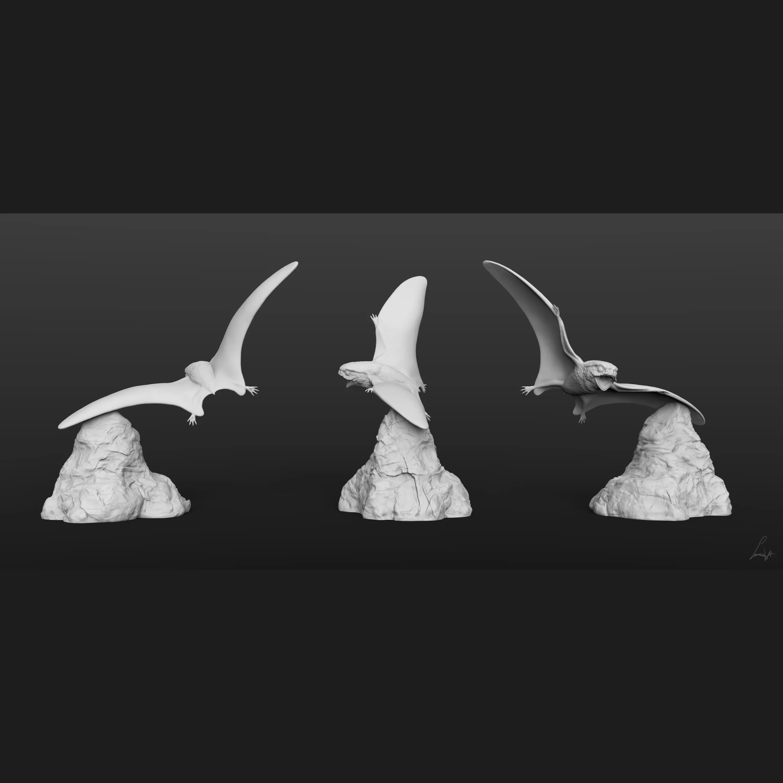Characters & Creatures STL Download - Anurognathus ammoni, tiny pterosaurby LabradoriteWolf