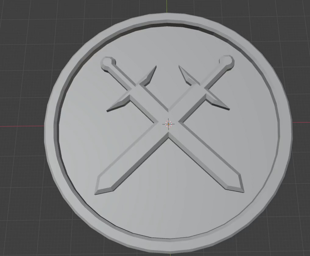 Coin with crossed swords (great for DnD re-rolls) | 3D models download ...