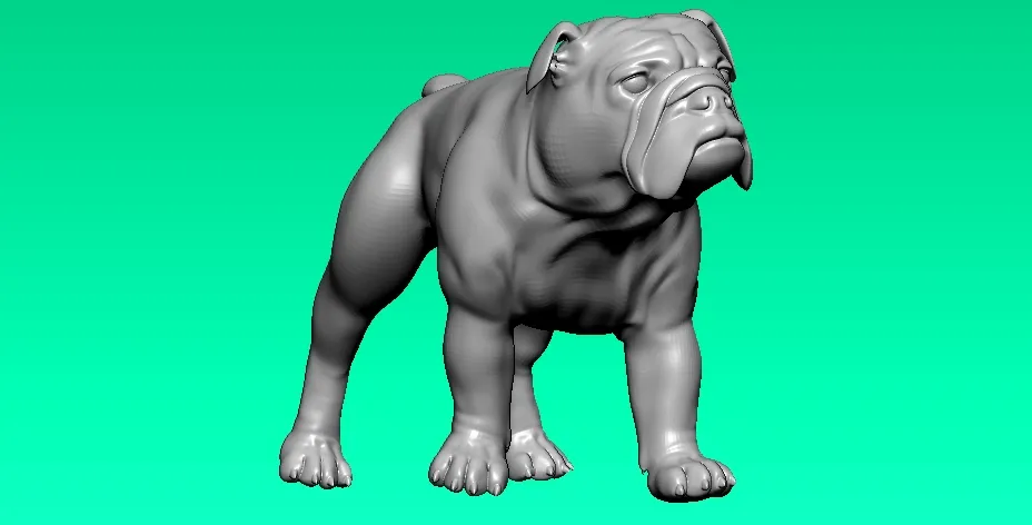 Characters & Creatures STL Download - Bull dog ferocious 93 statue - 3D ...