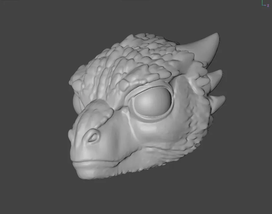 Characters & Creatures STL Download - Baby dragon head figure ...